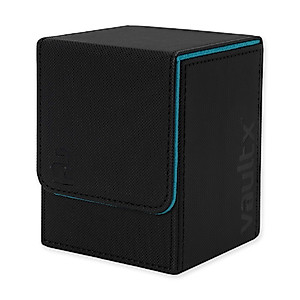 Vault X Premium Exo-Tec Trading Card Deck Box - Large Size for 80+ Sleeved Cards - PVC Free Card Holder for TCG (Electric Blue)