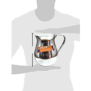 Imusa Aluminum Chocolatera (Hot Chocolate Pitcher). Bundle with a Wooden Chocolate Mixer - Molinillo 14" (1.4 Quart)