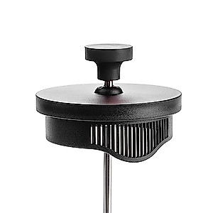 French Press Coffee Maker, Stainless Steel wlth High Borosilicate Glass Coffee Press, Both Cold and Hot Coffee Pot, Mini for Suitable for use on home kitchens, travel or offices. 350ml, Black.