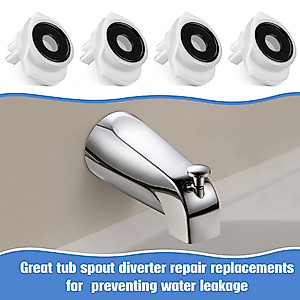 Dreyoo 4 Pcs 101237 Cup Seal & Diverter Gate Compatible with Moen 3800 Tub Spout, Tub Spout Replacement Parts for Shower Bathtub Faucet Diverter Spout