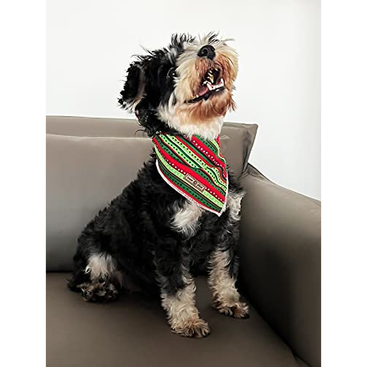 lionet paws Christmas Dog Bandana for Small Medium Large Dogs, Cat Dog Kerchief Dog Triangle Bibs Scarf for Girl Boy Gift