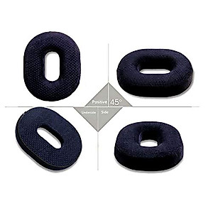 Orthopedic Ring Cushion Made from Memory Foam, Donut Cushion for Relief of Haemorrhoids (Piles) and Coccyx Pain, Suitable for Wheelchair, Car Seat, Home Or Office, Blue (Navy)
