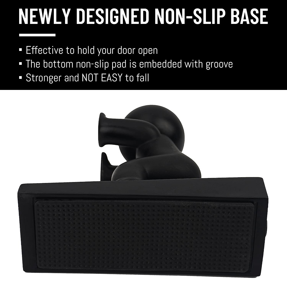 Cute Door Stopper, 2 Pack Door Stop, Flexible and Effective to Keep Your Door Open, White+Black (Patented)