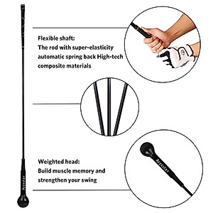 Asyxstar Golf Swing Trainer Aid - Power Flex Golf Swing Training aid for Strength,Balance Speed and Tempo Golf Training Equipment