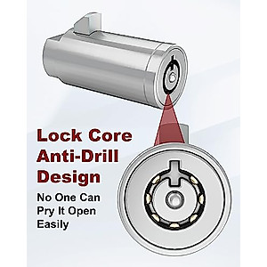 Naissian Universal Vending Machine Lock with Keys Aliked,Tubular Cylinder Lock Compatible for Pepsi,Coke Machine, Snack Machine Coffee Maker, 32MM，Pack of 6, 10 Keys Aliked