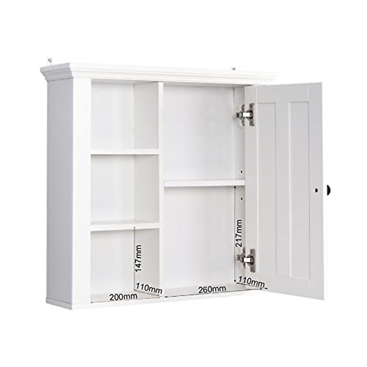 DKLGG Farmhouse Bathroom Cabinet Wall Mounted, Wood Medicine Cabinet Shelves for Bathroom with Sliding Barn Door, Hanging Wall Cabinet for Bathroom, Kitchen - 20.8'' L x 5.7'' W x 20'' H