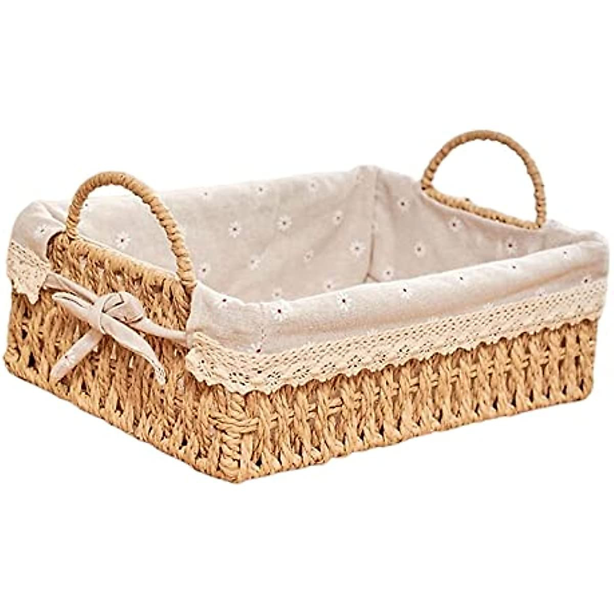 Woven Storage Baskets, Hand-woven Kitchen Organizer, Cosmetic Box for Breakfast, Vegetables, Toiletry