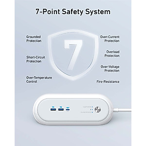 Anker Charging Station, 623 Capsule Power Strip with 45W USB C Charger, 3 Outlets, 15W 2 USB Ports, 6ft Power Cord, Power Delivery for Desktop Accessory, MacBook, Tablets, iPhone14/13