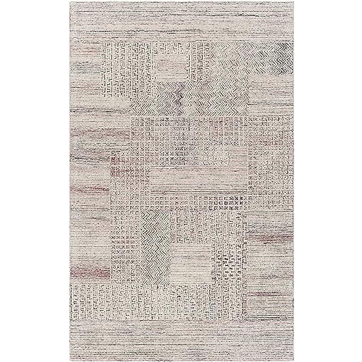 Mark&Day Area Rugs, 8x10 Tongerlo Modern Cream Area Rug, Beige Grey Pink Carpet for Living Room, Bedroom or Kitchen (8' x 10')