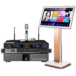 Karaoke Machine,inandonkod,2024 New Model KV-V5 Max Chinese Karaoke Player, with Reverb Wireless Microphone, 22 Inch Capacitive Touch Screen Free Cloud Download Function YouTube APP