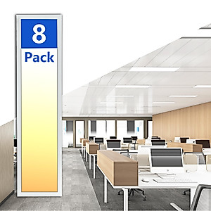 CycevSun 2x2 LED Flat Panel Light, Drop Ceiling Light 3 Color Temp Selectable & 0-10V Dimmable, 20W/30W/40W Selectable, 100-277Vac, ETL, 4 Pack