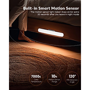 Rossetta Under Cabinet Lights, 78 LED Battery Operated Lights Closet Lights Motion Sensor Light Indoor, Wireless Rechargeable Night Light Under Cabinet Lighting for Kitchen Closet Stairs Hallway