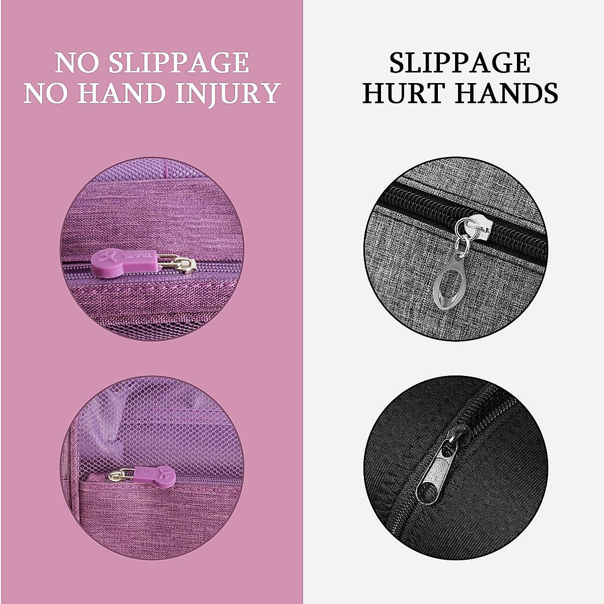 YUNZSXJY Hanging Toiletry Bag Large Capacity Hanging Toiletry Bag for Women and Men Waterproof Travel Cosmetic Bag with Sturdy Hook (Purple)