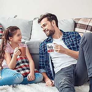 Gifts for Dad Men, Daddy is My Hero Coffee Mug, Cool Stocking Stuffers, Funny Fathers Day Birthday Gift Ideas for New Papa Husband from Daughter Son, Unique Presents, Microwave and Dishwasher Safe