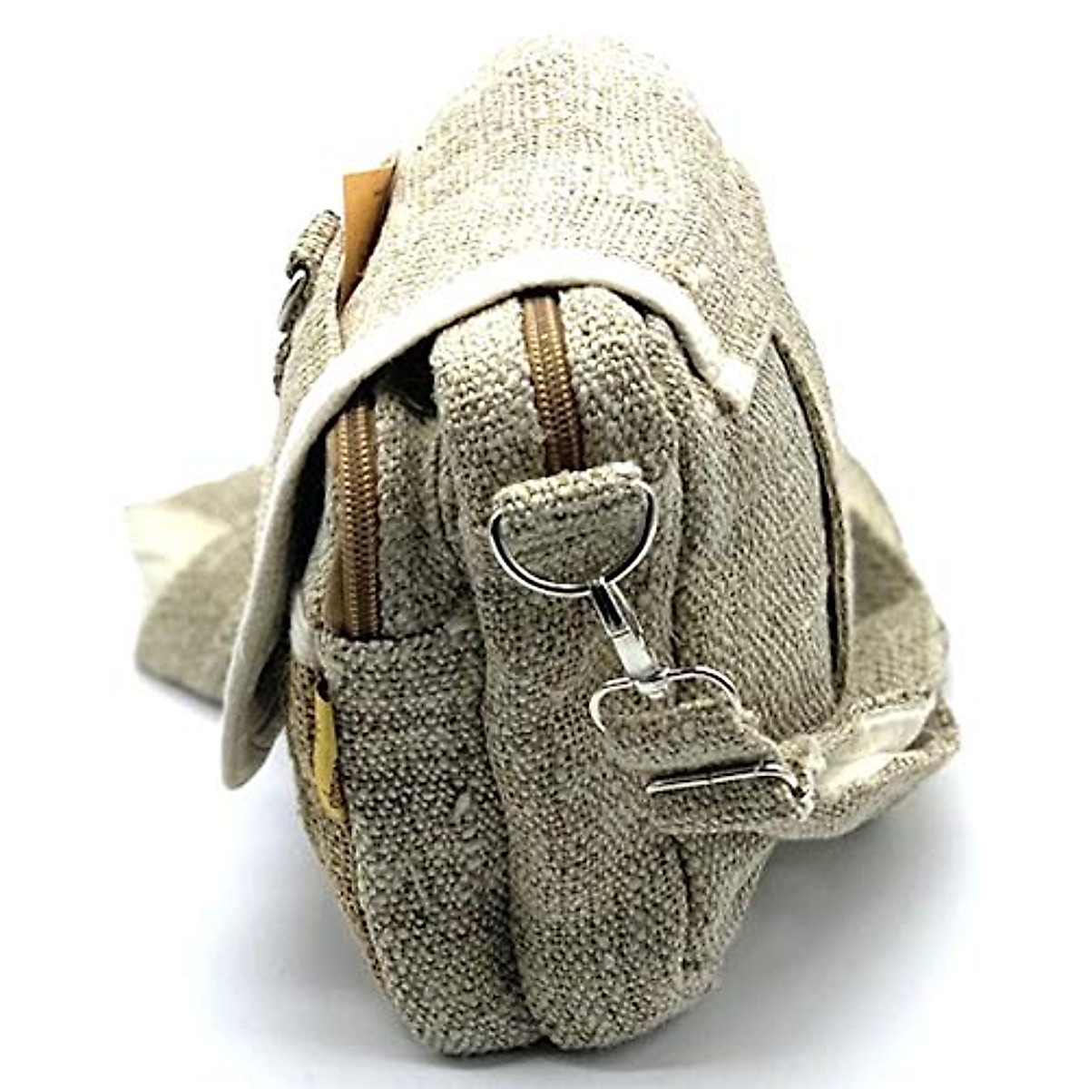 Unique design four pocket Hemp Hobo Passport crossbody bag Hippie Bag Festival Bag Travel Bag 100% Himalaya Hemp FAIR TRADE | Handmade with Love.