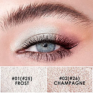 FOCALLURE 2 Pcs Shimmer Cream Eyeshadow Stick,Brightener Eyeshadow Pencil Crayon,Highlighter Eye Shadow Stick Sets with Crease-proof Formula,Long Lasting Waterproof Eye Shadow Make Up(Twilight)