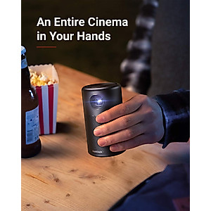  Nebula Capsule, by Anker, Smart Portable Wi-Fi Mini Projector, 100 ANSI lm Pocket Cinema, DLP, 360° Speaker, 100" Picture, 4-Hour Video Playtime, and App-Watch Anywhere (Renewed) 
