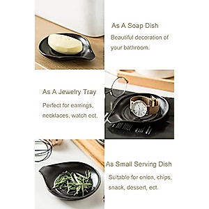 Spoon Rest for Stove Top Cooking Spoon Holder for Kitchen Countertop Large Holder for Spatula, Spoons or Tongs, Framhouse Decor, Housewarming Gifts, Black