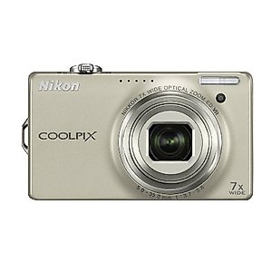 Nikon Coolpix S6000 14.2 MP Digital Camera with 7x Optical Vibration Reduction (VR) Zoom and 2.7-Inch LCD (Silver)
