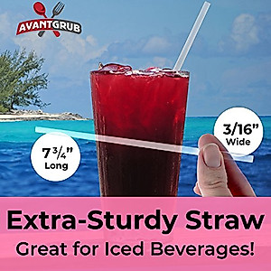 Durable, Reusable 7.75in Clear Cocktail Straws 100pk. Individually Wrapped for Germ Protection and Easy Serving. BPA-Free Straw Makes a Great Drink Sipper or Swizzle Stirrer for Mixed Drinks!