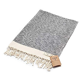 SMYRNA TURKISH COTTON Original Series Hand Towels - Set of 2 |16 x 40 in| 100% Turkish Cotton |Large, Soft Hand and Head Towels for Bathroom, Kitchen |No Shrink| Premium Luxury Set - Gray