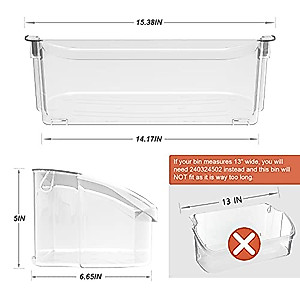 240356402 Refrigerator Door Bin and 242126602 Door Shelf Replacement Compatible with Frigidaire FFSS2615TE3 FFSS2615TE0 LFSS2612TE0 FFSS2615TS2 LFSS2612TF0 FFSS2615TS0,Replace Fridge Gallery (4 PCS)
