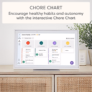 Skylight Calendar: 15 inch Digital Calendar & Chore Chart, Smart Touchscreen Interactive Display for Family Schedules - Wall Mount Included
