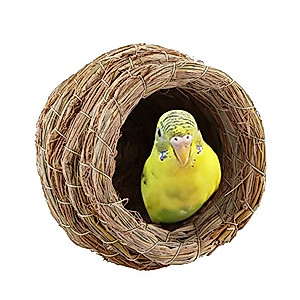 Bird, Handwoven Straw Bird Cage, for Macaw, Hamster for Small Pet Cave House
