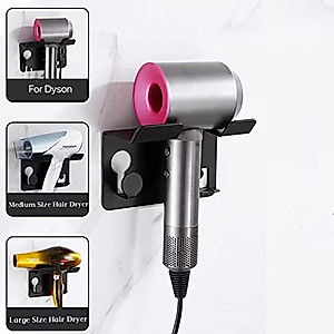 Hair Dryer Holder, Wall Mount Holder for Dyson Supersonic Hair Dryer - Blow Dryer Holder for Supersonic, Nail-Free to Install Self Adhesive - Hair Dryer Storage Stand for Bathroom Barbershop Gift