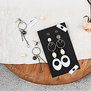 Milisten 200PCS Earring Card Adapter Self-Adhesive Lip Adapter Plastic Lip Hanger for Earring Necklace Card Display