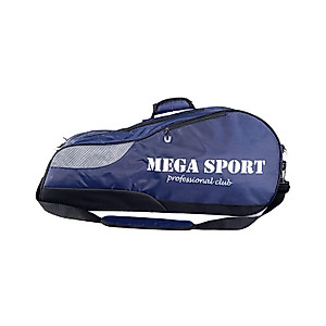 4 Racquet Tennis Bag with Shoe Compartment, Badminton Equipment Bag, Sports Racket Cover Holder Case with Adjustable Shoulder Strap for Tennis, Badminton, Pickleball, Squash, Cricket (Blue)