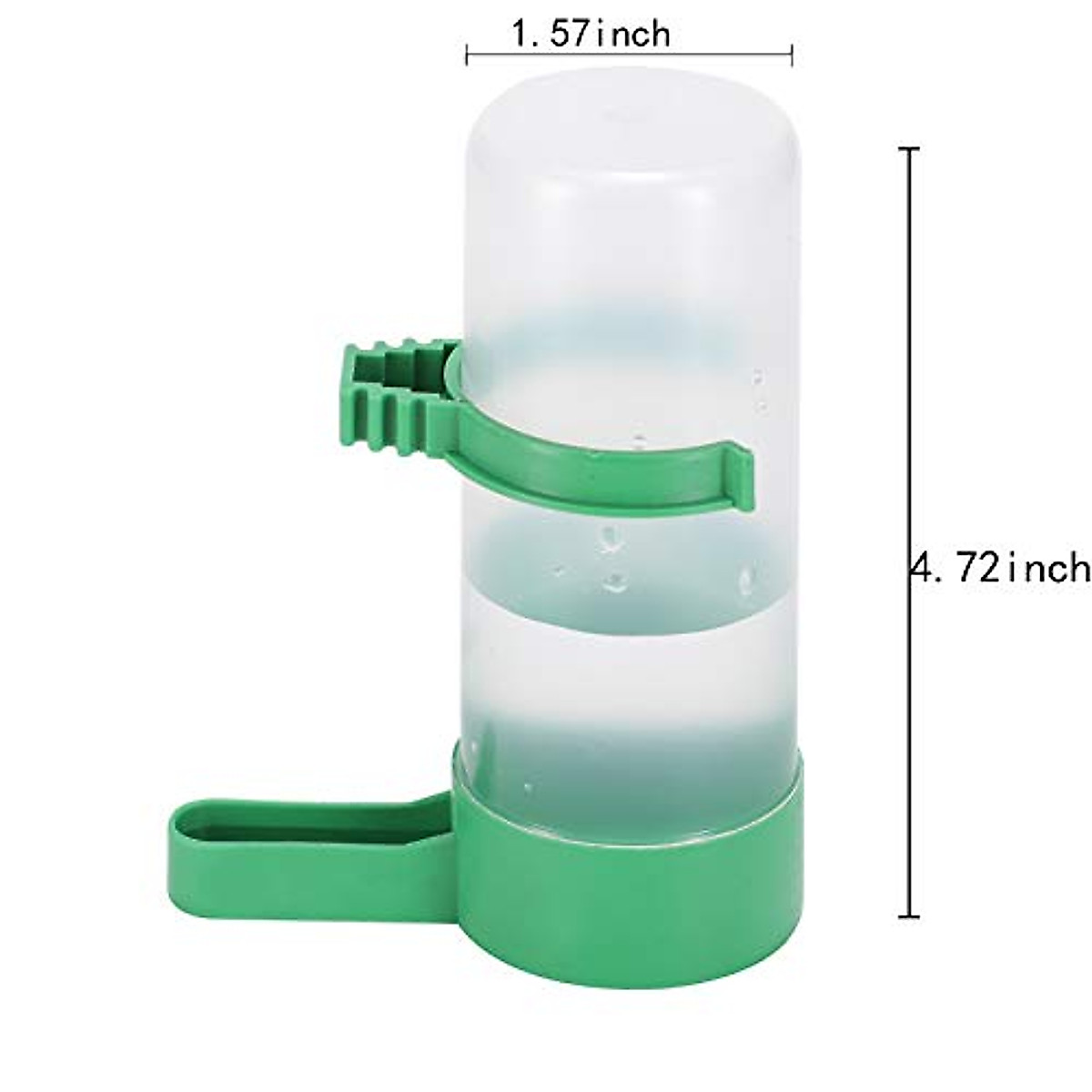 Lamoutor 4Pcs Bird Water Feeder Plastic Drinker Feeder Water Clip for Parrots Budgie Cockatiel Lovebirds