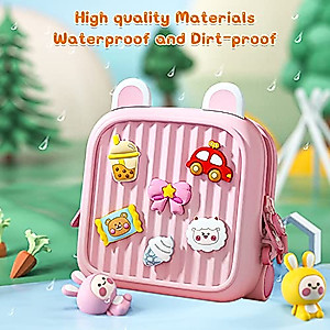 KUSARKO Cute Toddler Backpack Mini Backpack Lightweight Preschool Backpack Small Backpack for Kids Gifts for Little Girls (Pink)