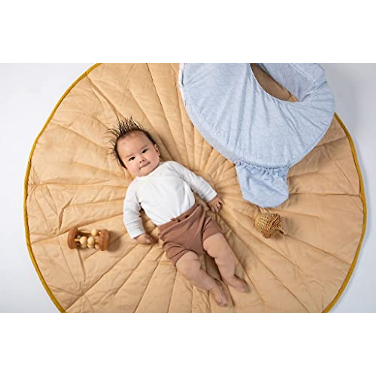 My Brest Friend Original Nursing Pillow | Ergonomic Breastfeeding Pillows | Supports Both Mom & Baby | Breastfeeding Essentials | Handy Side Pocket, Double Straps & Removable Cover, Horizon