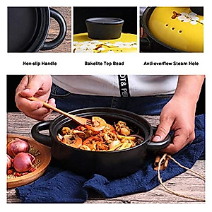 Non Stick Flower Painted Moroccan Tagine Pot Easy To Clean Clay Ceramics Casseroles Slow Cooker For Cooking Healthy Food 22.5.28