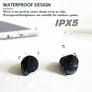 Light/Small/Not Easy to Drop Waterproof Headphones ! Bluetooth 5.3 Earbuds Wireless Type‐C Fast Charging/Power Display/Bluetooth Earbuds with Microphone Monaural/Binaural Left and Right Split Type