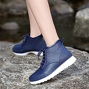 CsgrFagr Casual Shoes Breathable Custom Footwear Fashion Short Tube Rain Boots Waterproof Rain Boots for Women with Cats (A, 6.50)