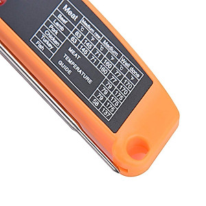 Meat Thermometers Kitchen Cooking Thermometer Digital Multi-Functional Food Thermometer Foldable Thermometer for Grilling BBQ Milk Water Coffee(Orange)