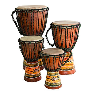 Djembe Beginner Paint, 16" tall, 7.5-8.5" head