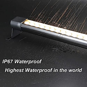 nanzgecc New Upgraded Wall Washer Light,18W 2ft 5000K Daylight White Wall Wash Lighting,IP67 Waterproof Outdoor Indoor Bar Lights,120V LED Light Bar for Your Garden, Yard,Backyards,Walls, Etc.