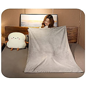 Toast Bread Pillow Dual-use Three-in-one Pillow Blanket Toast Sofa Cushion Home Decoration (Smile)