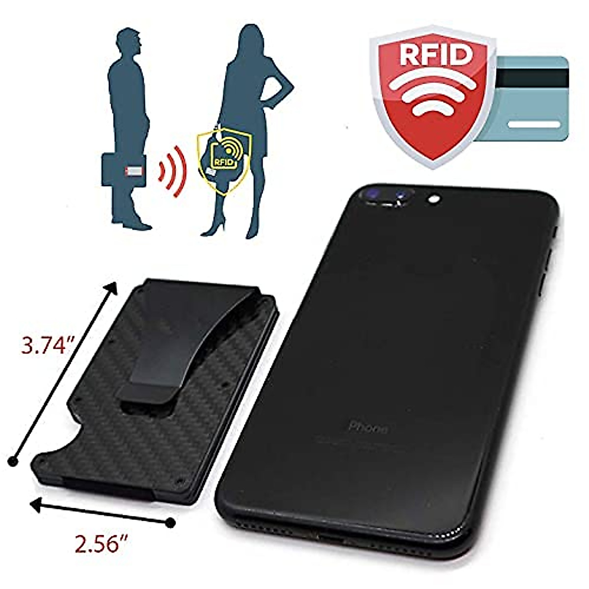 greeklife.store Kappa Sigma Fraternity’s Premium Stainless Steel Money Clip Wallet with RFID Blocking Technology, Rich Storage Front Pocket Credit Card Holder (Kappa Sigma)