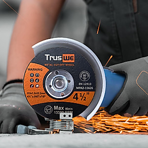Truswe Cut Off Wheels 4 1/2 Inch - 52 Pack 4.5 Cut Off Wheel Metal and Stainless Steel Cutting Wheel for Angle Grinder