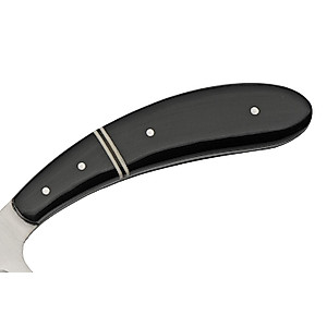 Rite Edge Hunting Knife | Birdwing Full Tang Skinner Buffalo Horn Handle + Leather Sheath
