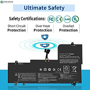 DMKAOLLK L15L4PC2 L15M4PC2 Laptop Battery for Lenovo Ideapad Yoga 710 15 710-15IKB 710-15ISK 710 14 710-14IKB 710-14ISK 710-14ISK-IFI Series Notebook 5B10K90778 5B10K90802 7.6V 53Wh/6974mAh