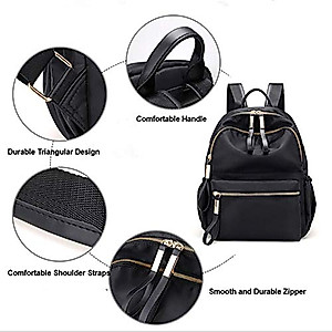 Backpack for Women, Nylon Travel Backpack Purse School Shoulder Bag Small Casual Travel Daypack for Girls Ladies