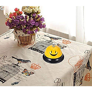 EMDMAK Call Bell, Service Bell for The Porter Kitchen Restaurant Bar Classic Concierge Hotel (3.35 Inch Diameter) (Yellow)