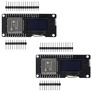 AITIAO 2PCS 0.96" OLED ESP-WROOM-32 ESP32 Display 2.4GHz WiFi Bluetooth Dual Mode Development Board Display for Wemos D1 AP STA