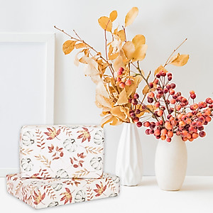 Generic AnyDesign 100 Sheets Fall Tissue Paper Pumpkin Leaves Art Tissue Autumn White Orange Wrapping Paper for Thanksgiving DIY Crafts Gift Packing, 19.7 x 13.8 Inch