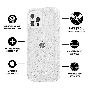 Pelican - VOYAGER Series - Case for iPhone 12 Pro Max (5G) - Military Drop Protection - 6.7 Inch - Sparkle